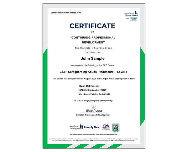 CSTF Safeguarding Adults (Healthcare) - Level 3 - The Mandatory ...